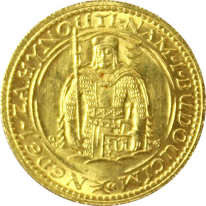 Zlatá mince Svatý Václav Jednodukát Československý 1936