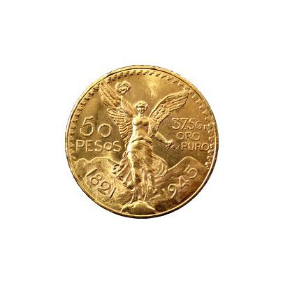 Zlatá minca 50 Peso Centenario 1921-1947